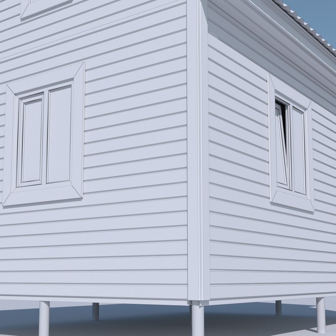 3d Wooden Frame House Model