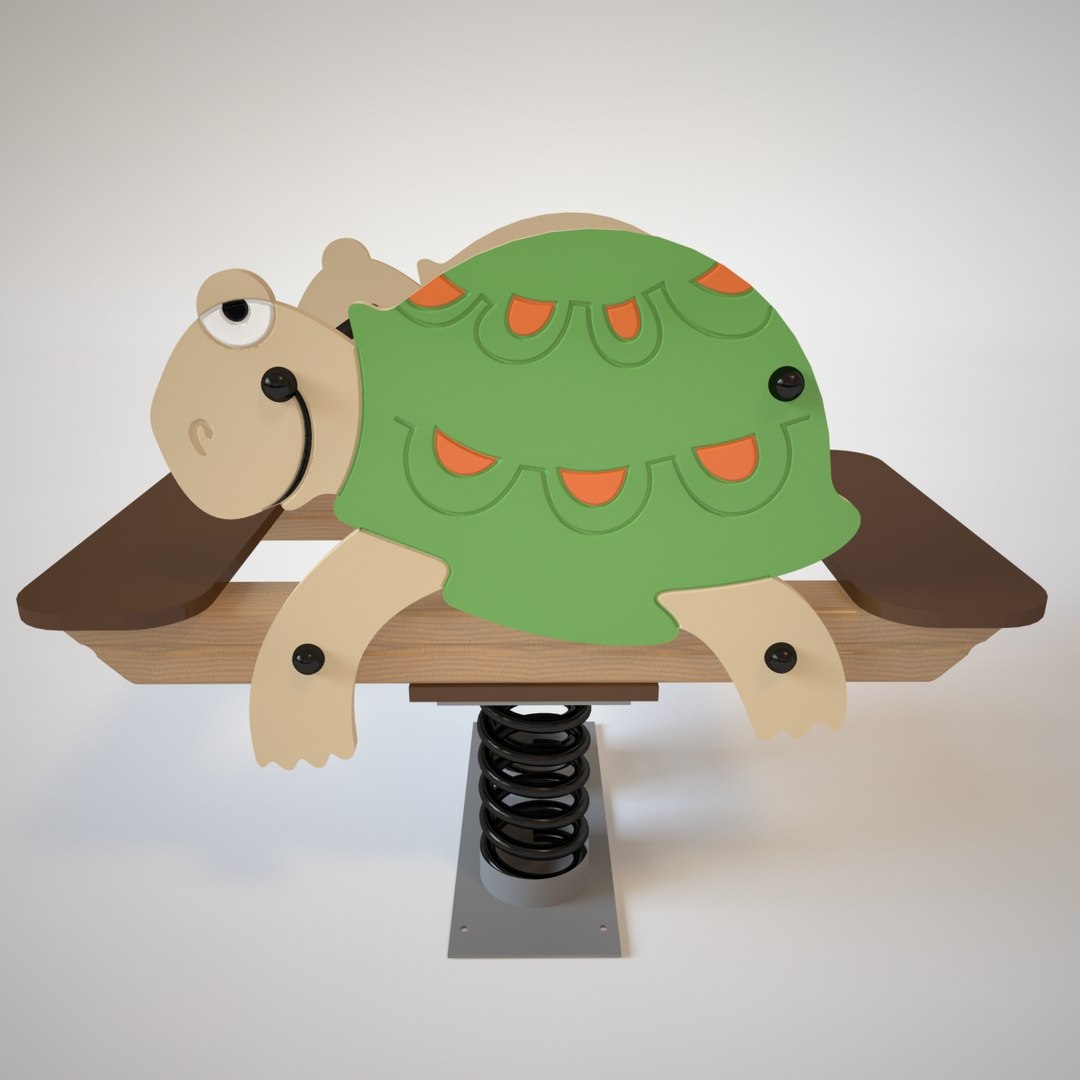 3D Playground Spring Turtle Model - TurboSquid 1234853