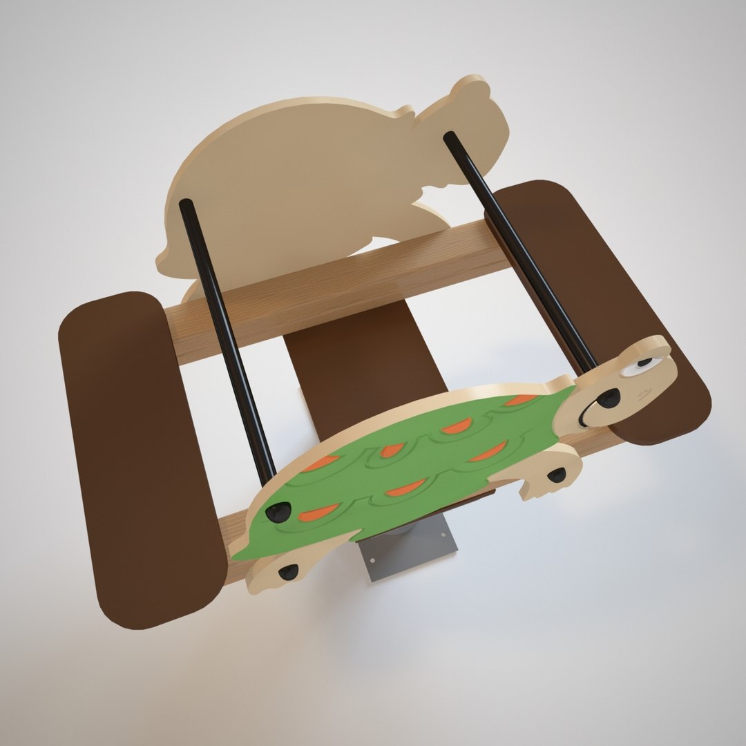 3D Playground Spring Turtle Model - TurboSquid 1234853