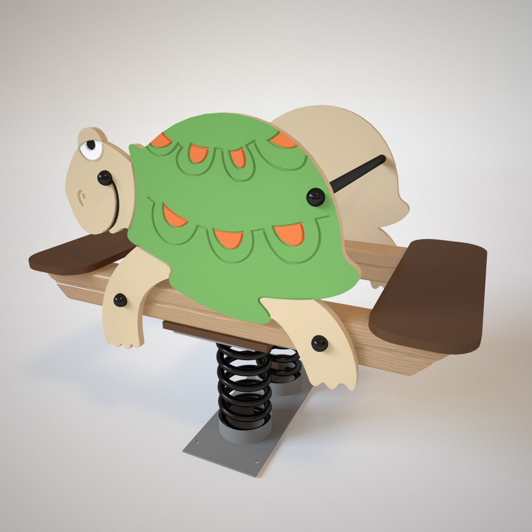 3D Playground Spring Turtle Model - TurboSquid 1234853