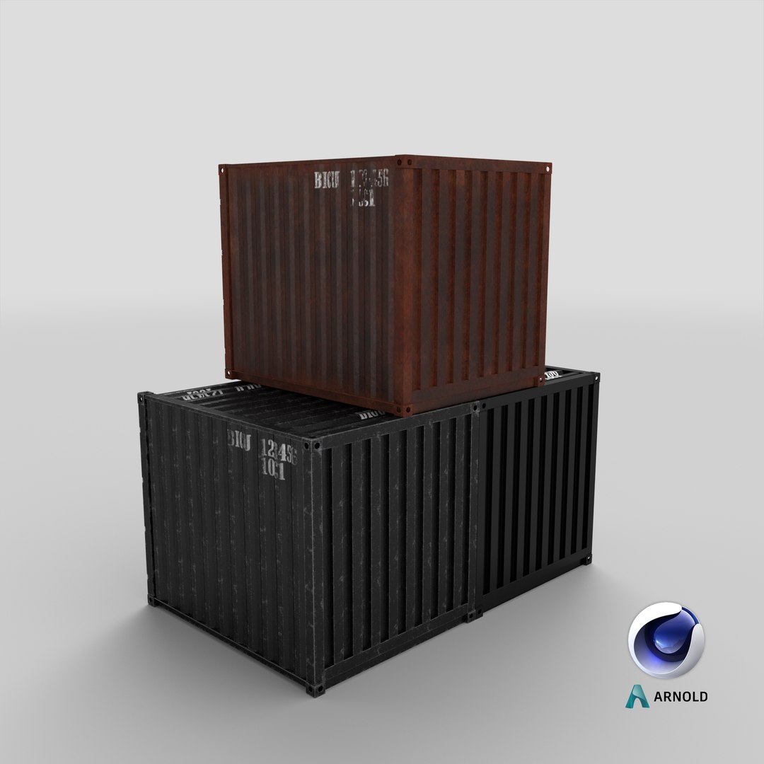 10Ft Cargo Container - Black 3D Model - TurboSquid 1972583