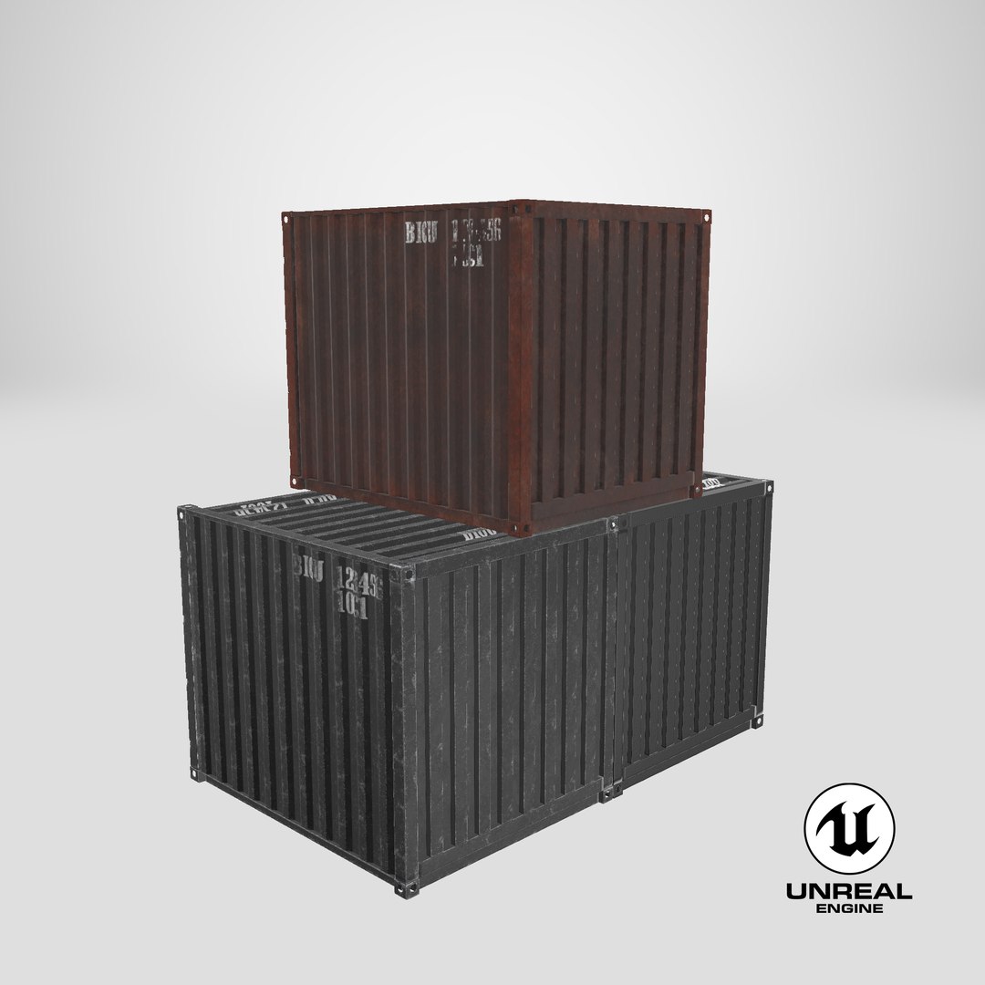10Ft Cargo Container - Black 3D Model - TurboSquid 1972583