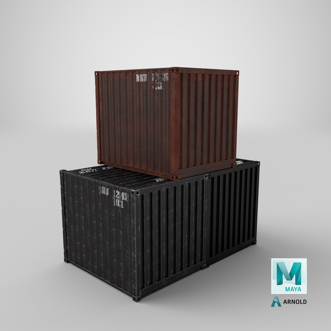 10Ft Cargo Container - Black 3D Model - TurboSquid 1972583