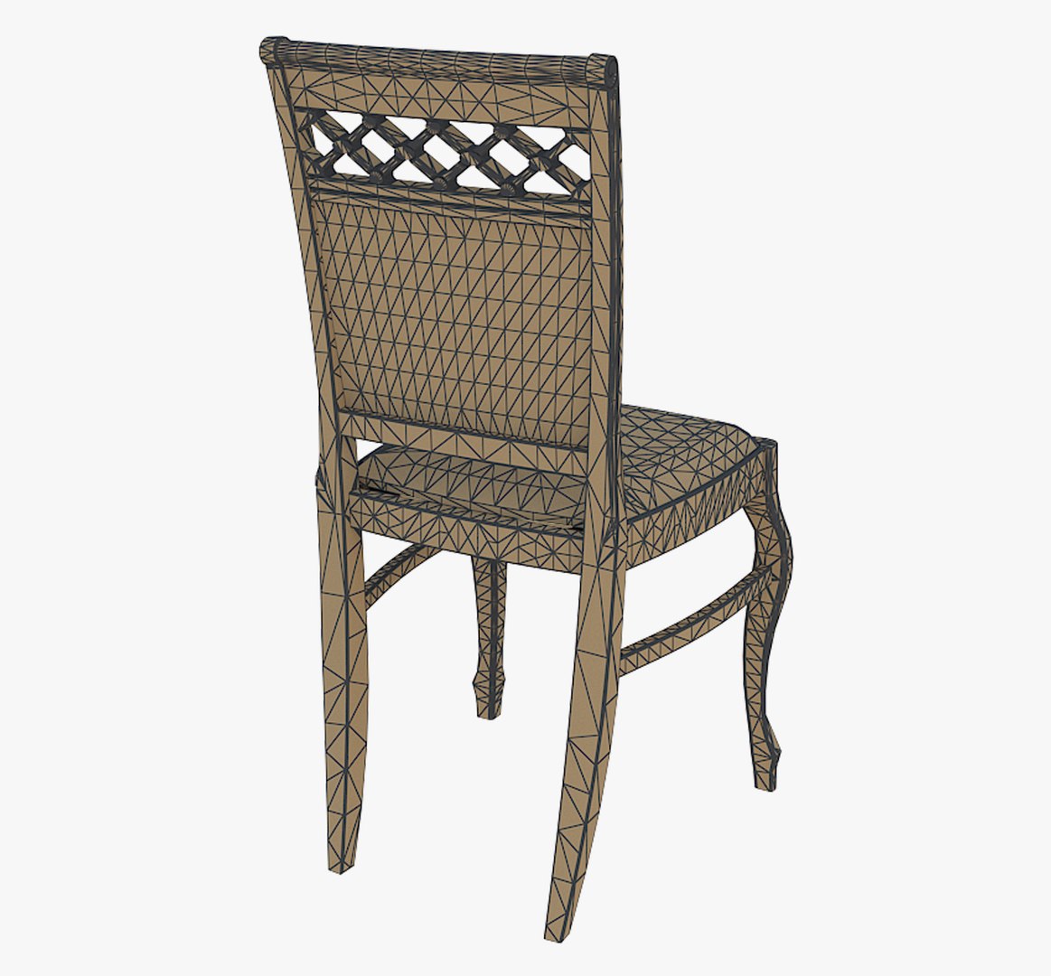 Chair modeled fabric 3D model - TurboSquid 1302869