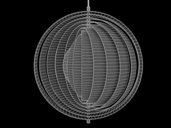 3d model vitra moon lamp light