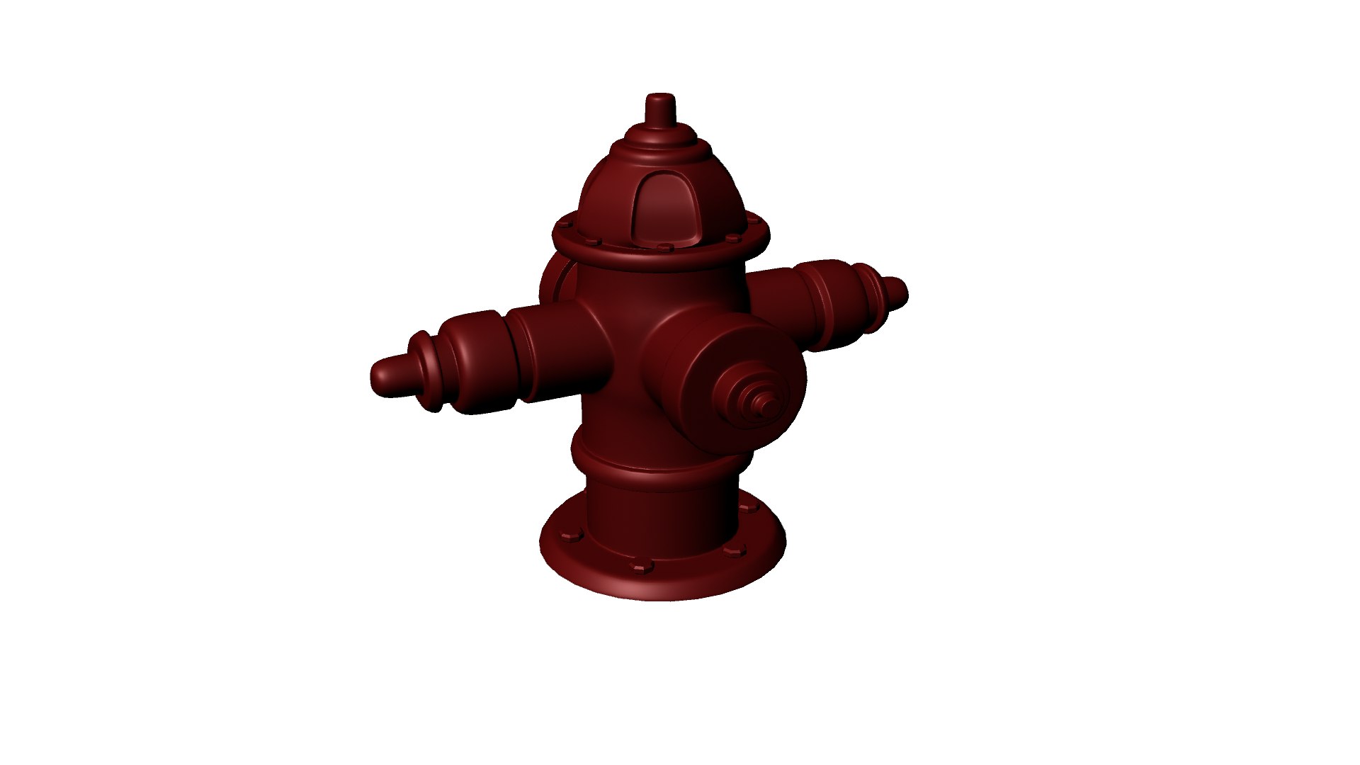 Hydrant Red 3d Max