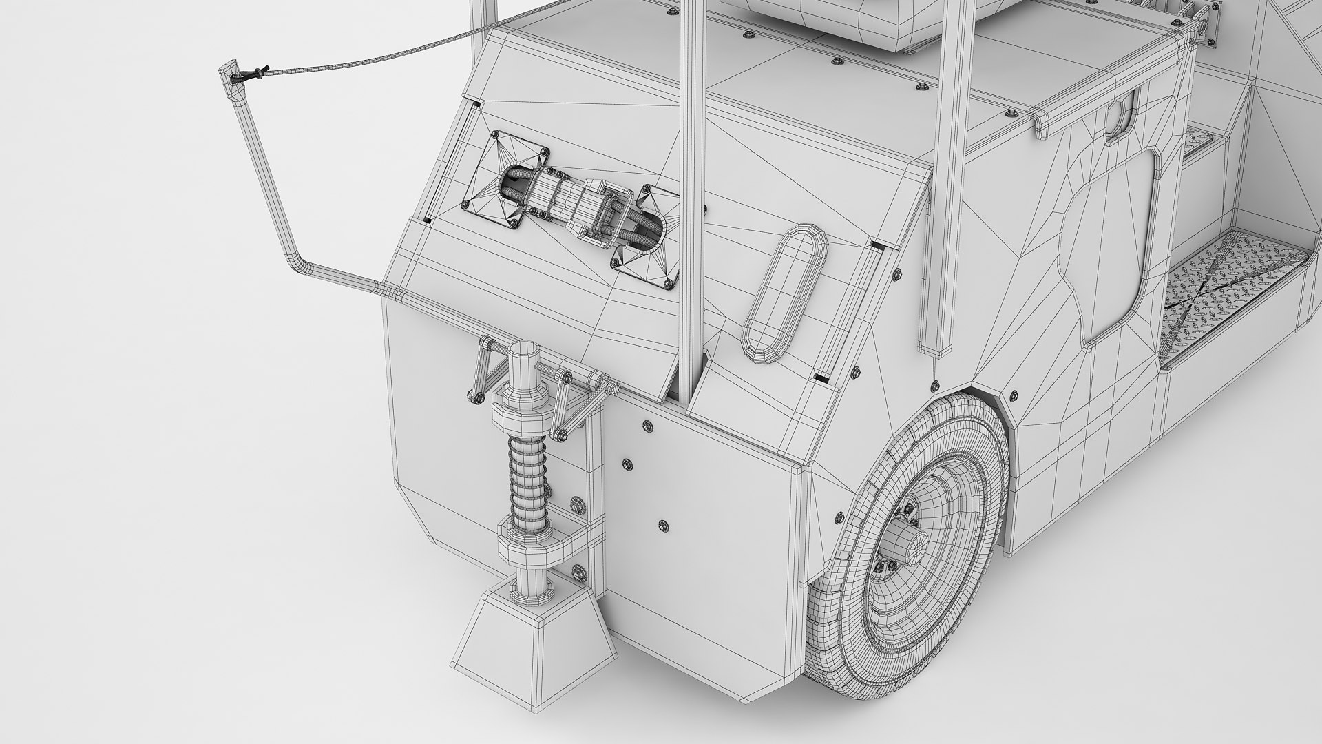 3D Electric Industrial Tugger 02 - TurboSquid 1732530