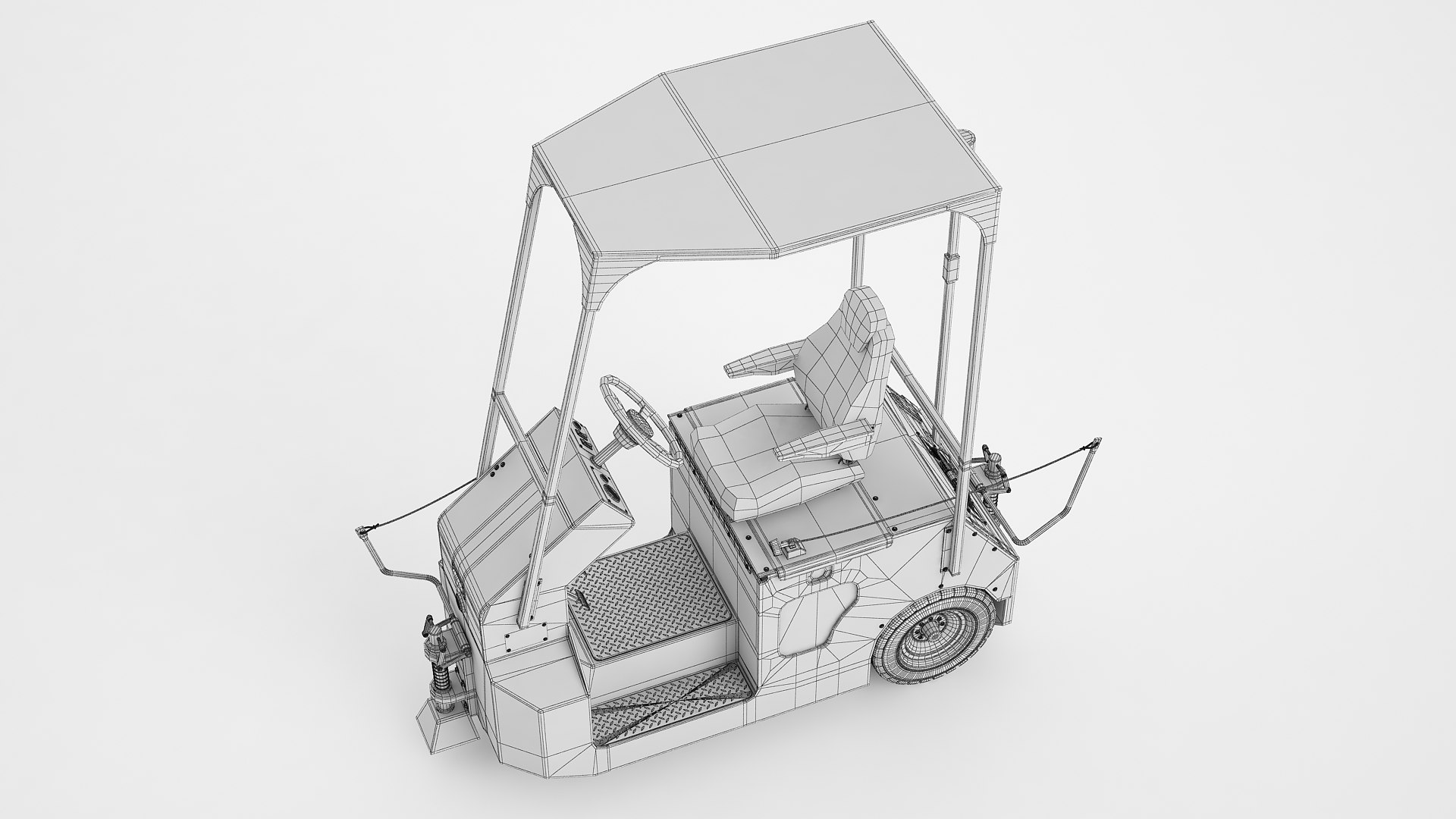 3D Electric Industrial Tugger 02 - TurboSquid 1732530