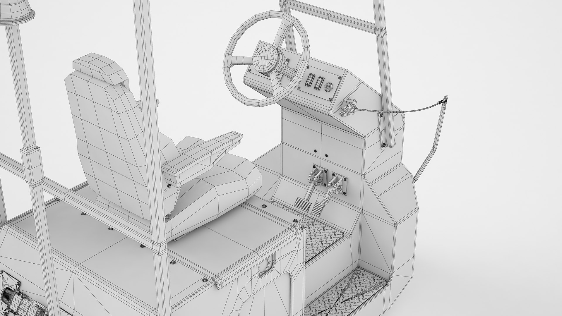 3D Electric Industrial Tugger 02 - TurboSquid 1732530