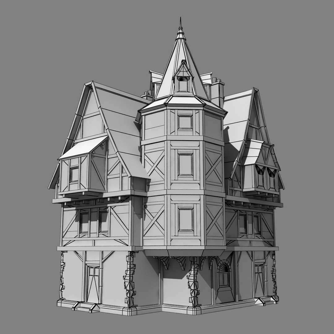 3ds fantasy medieval house