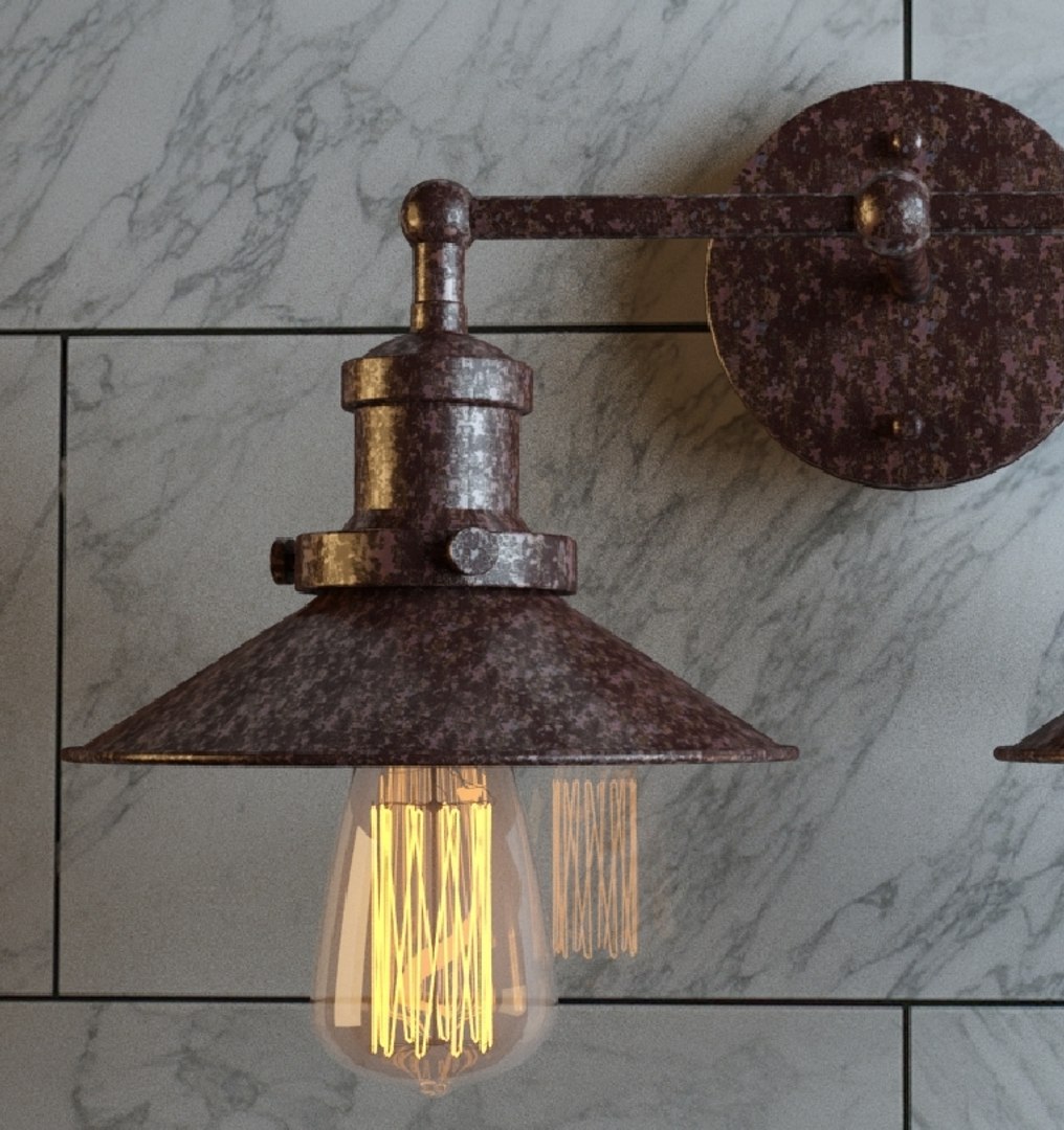 3D Sconce 9 Loft Design - TurboSquid 1572191