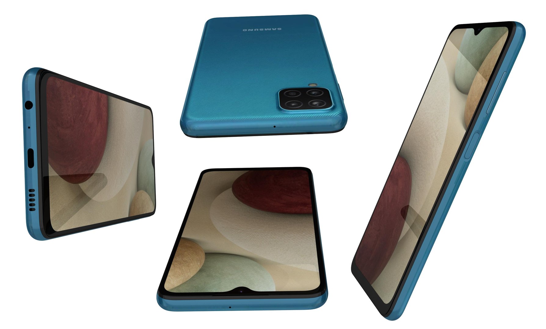 3D samsung galaxy a12 blue model - TurboSquid 1669961