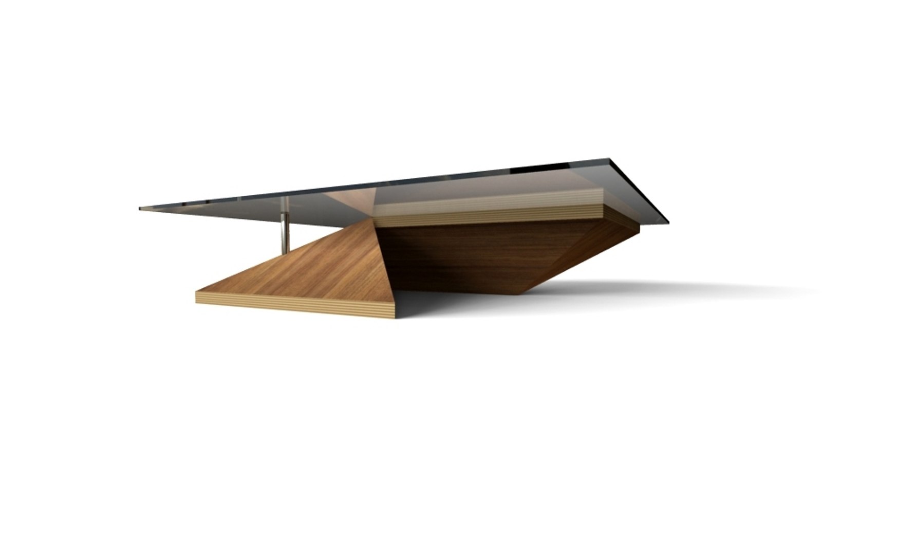 3d coffee table modern origami model