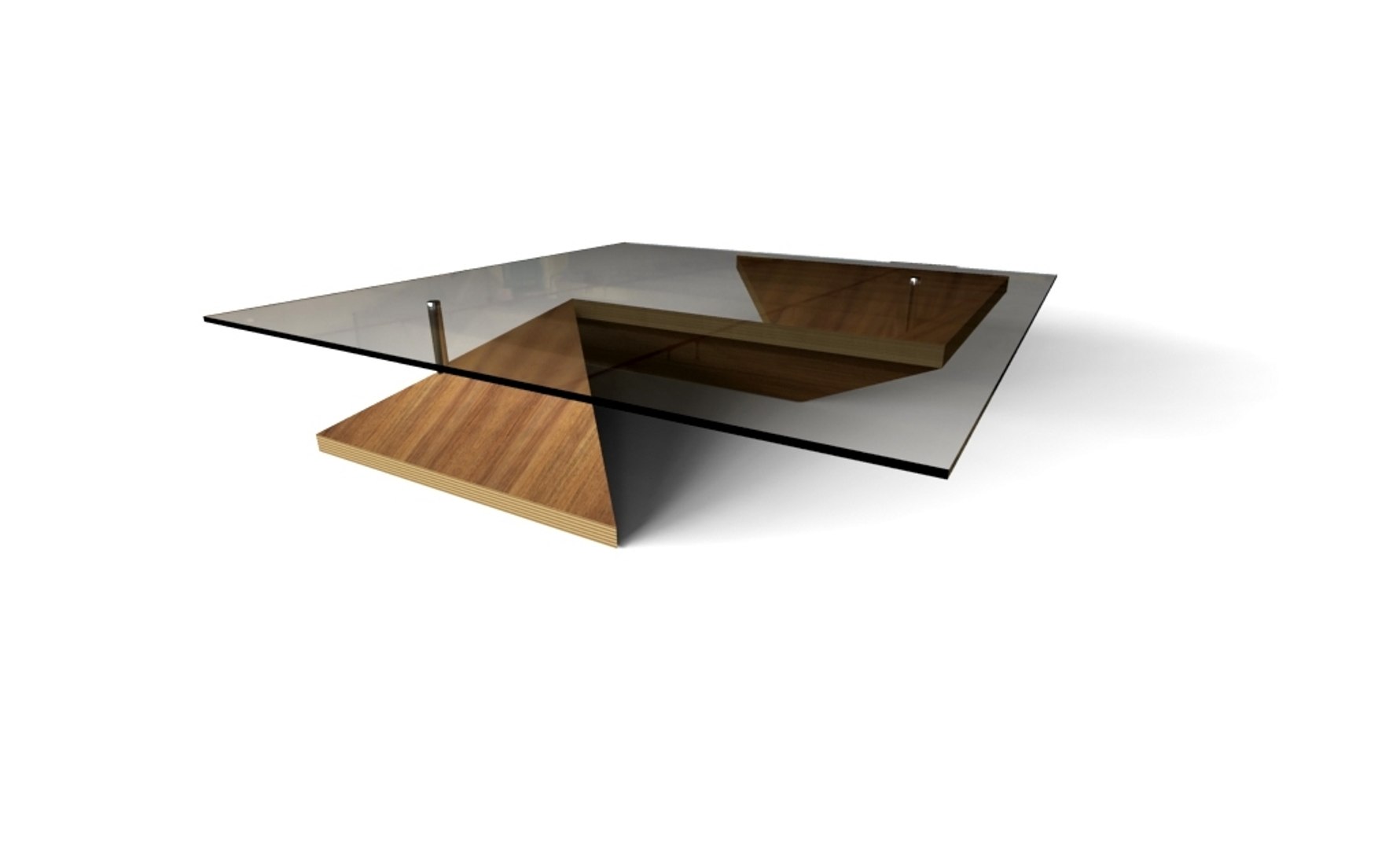 3d coffee table modern origami model