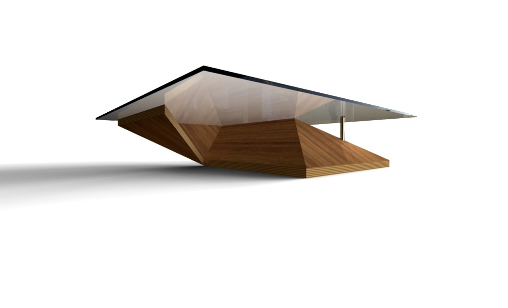 3d coffee table modern origami model