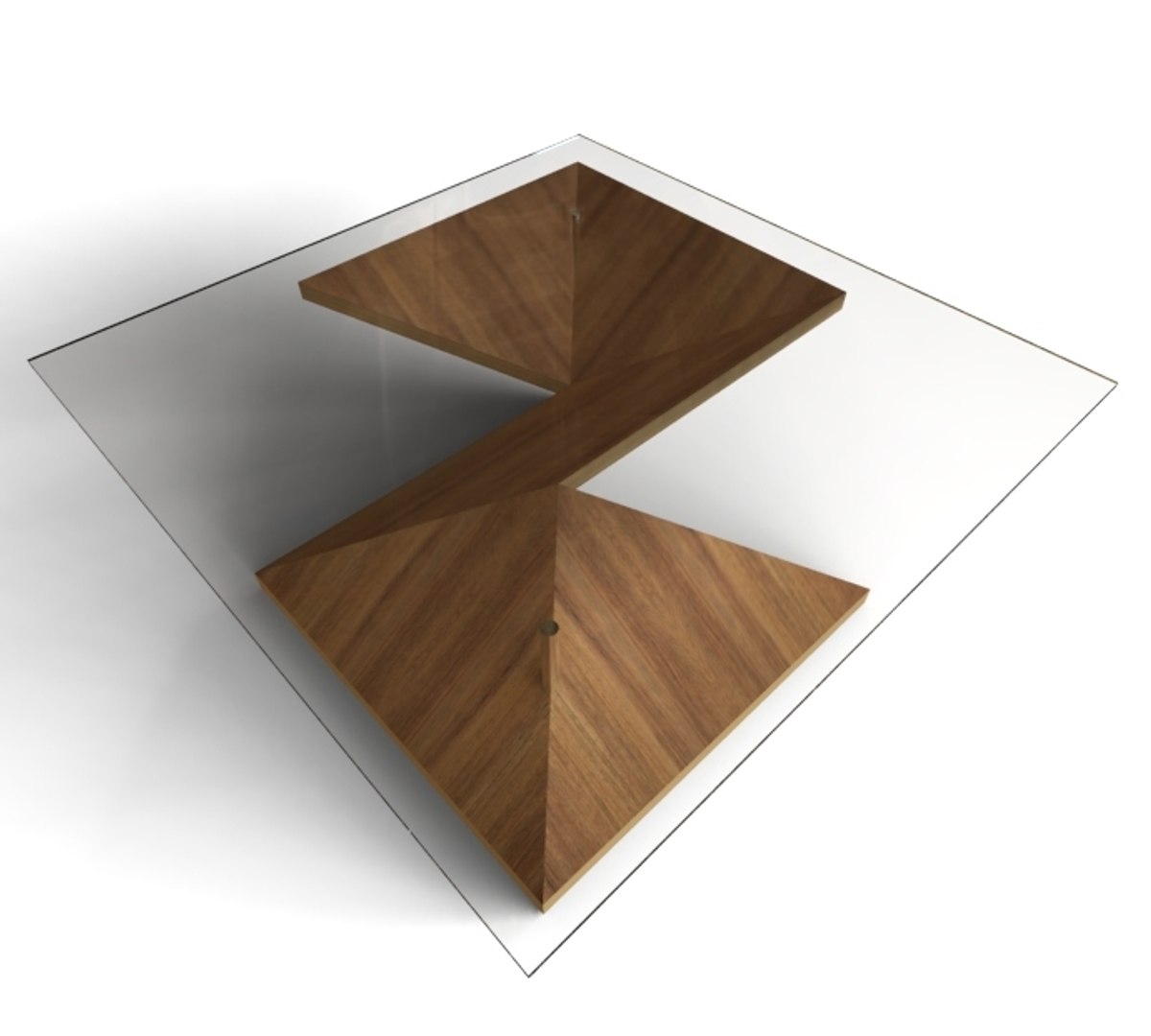 3d coffee table modern origami model