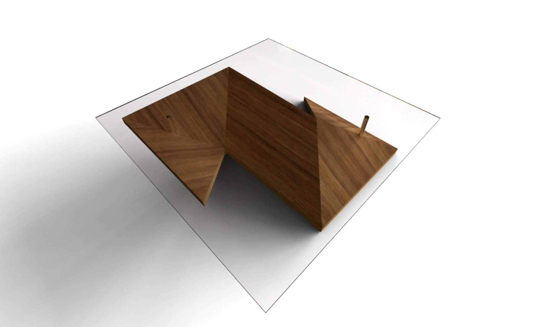 3d coffee table modern origami model