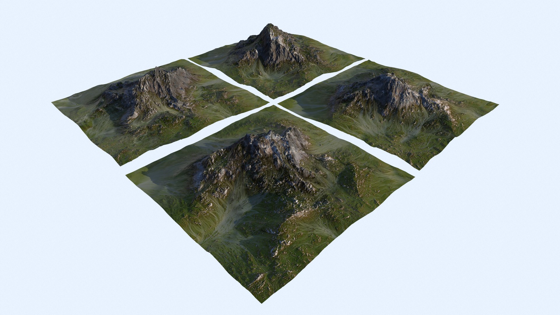 3D mountain hills ice mountain terrain - TurboSquid 2028343