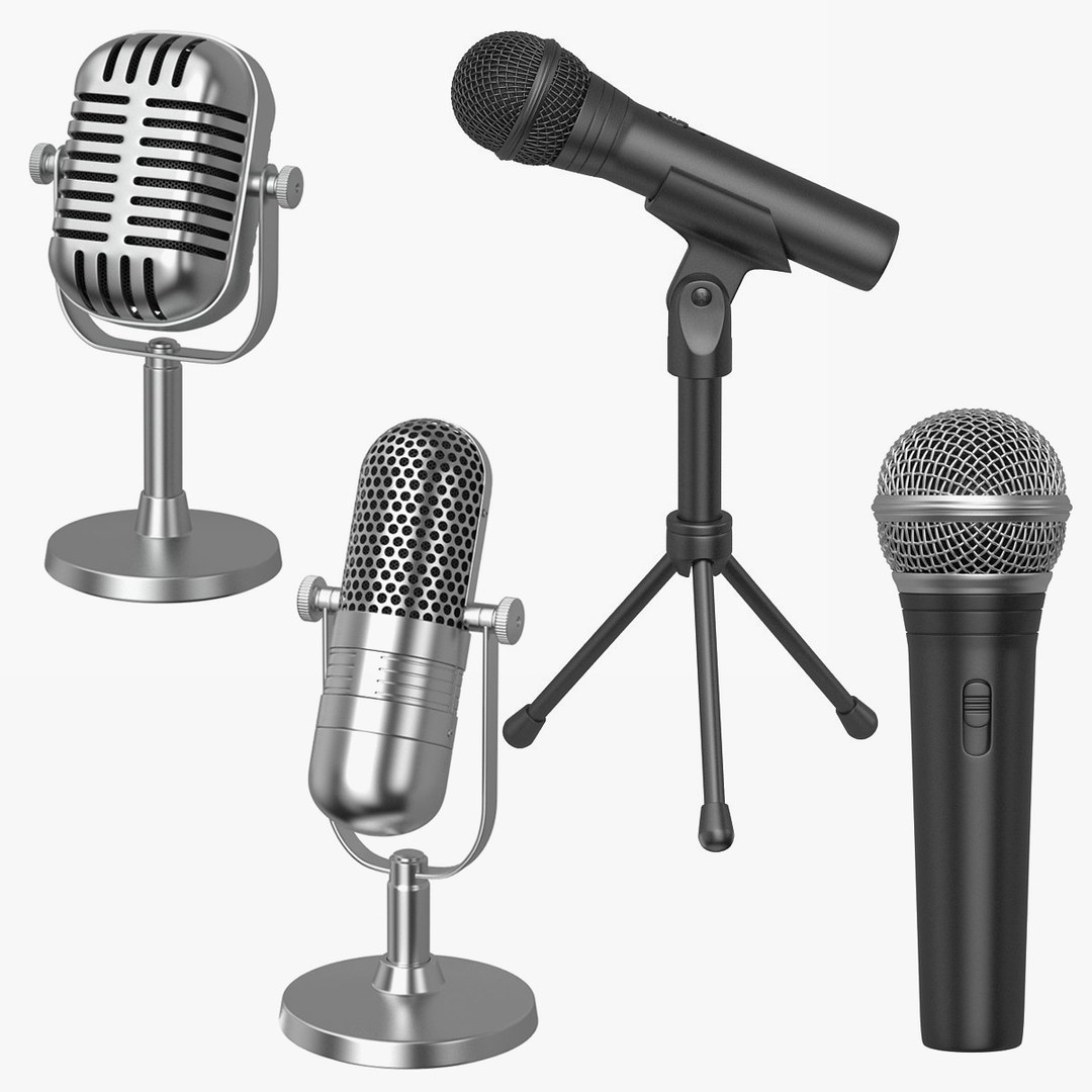 Microphones Collection 3D Model - TurboSquid 2330459