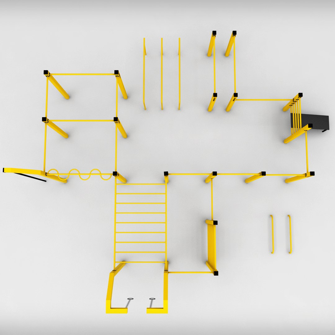 Street Workout Park Gym 3d Obj