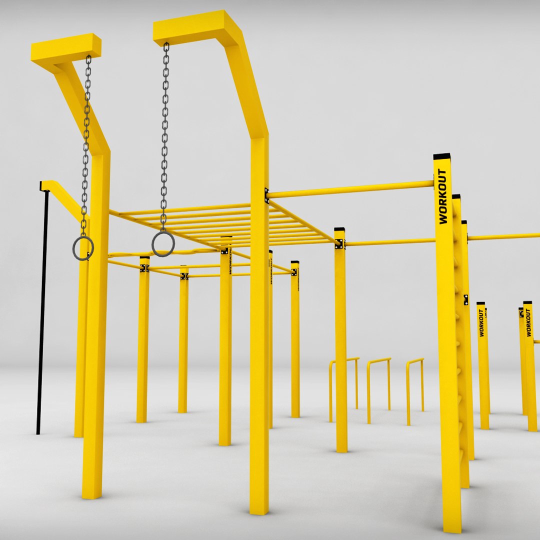 Street Workout Park Gym 3d Obj