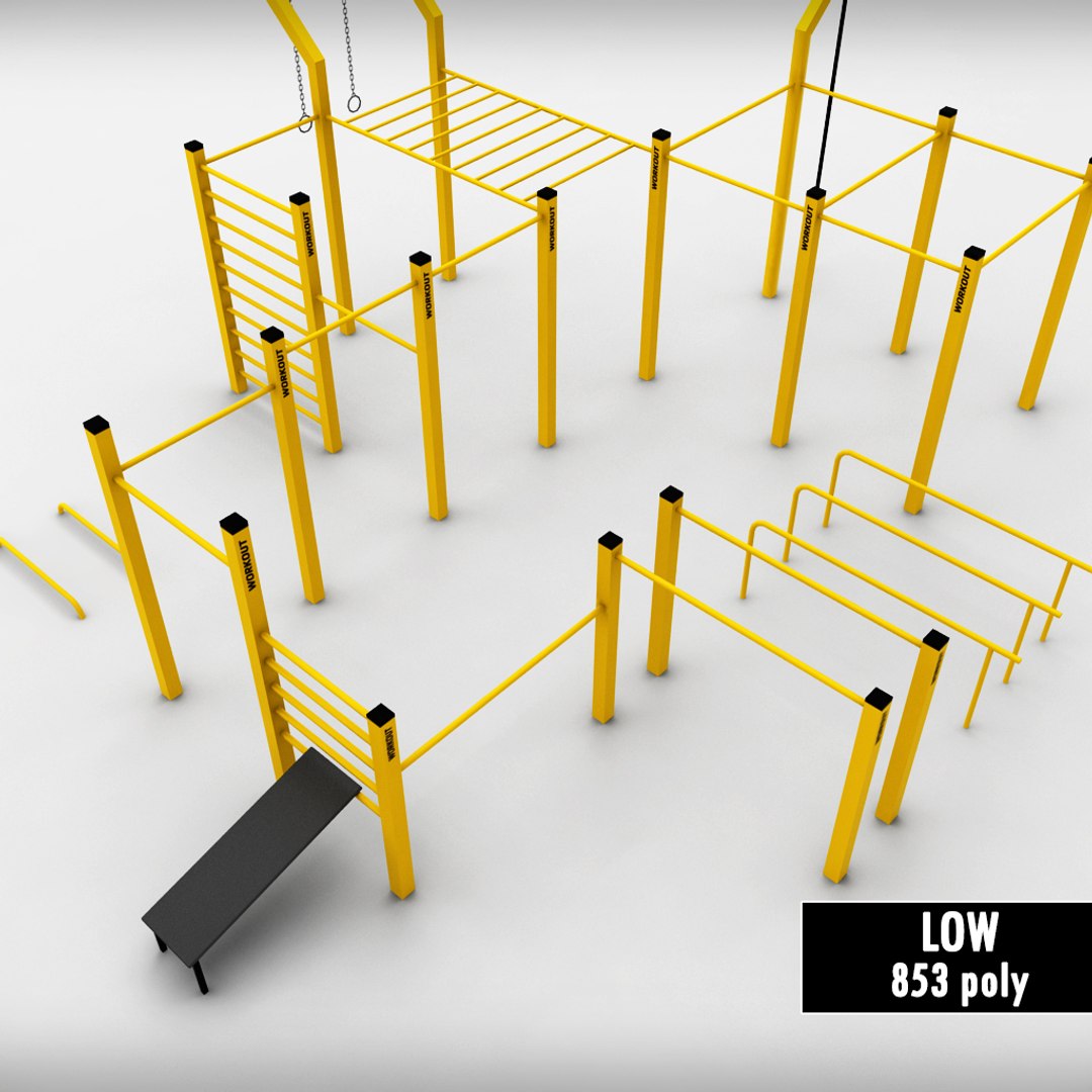 Street Workout Park Gym 3d Obj