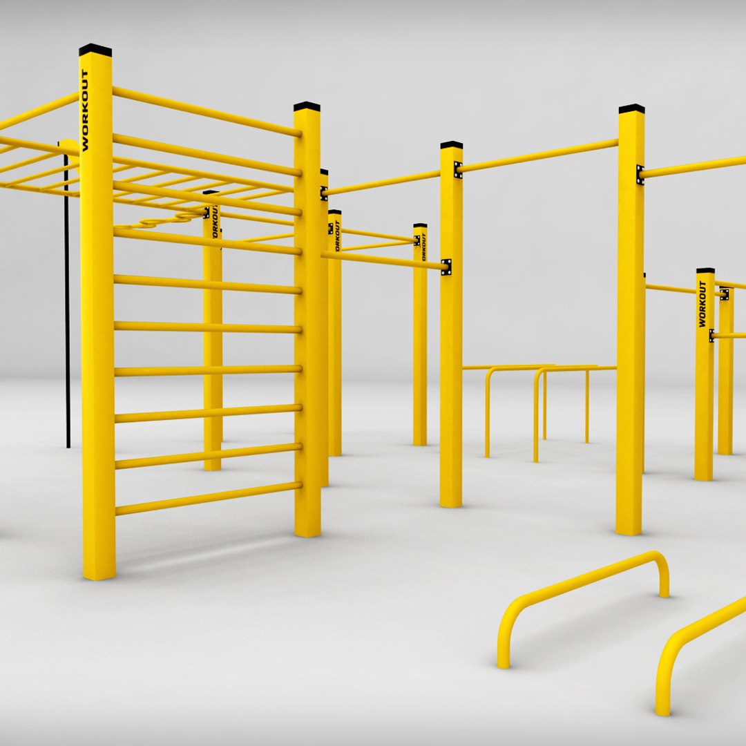 Street Workout Park Gym 3d Obj