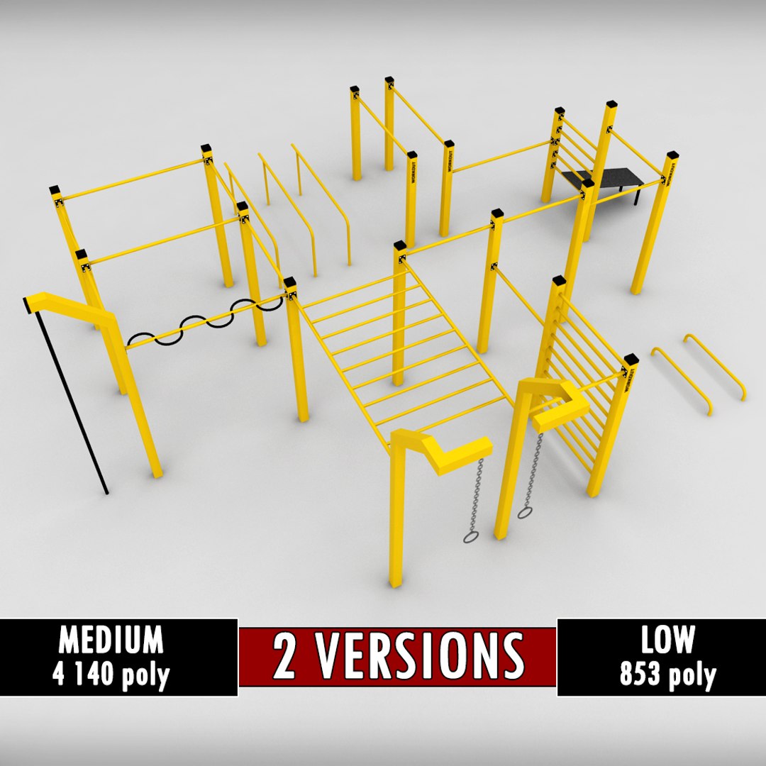 Street Workout Park Gym 3d Obj