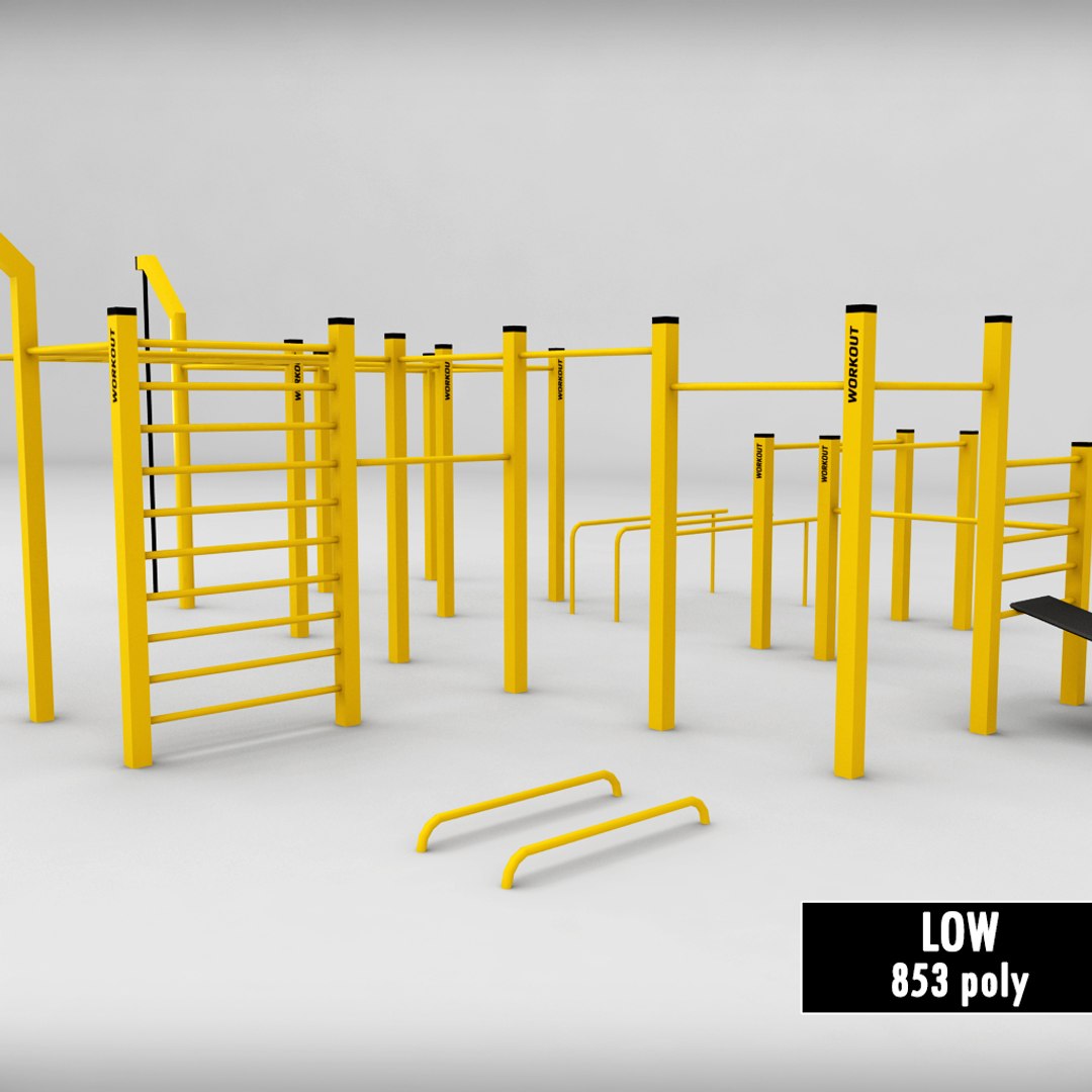 Street Workout Park Gym 3d Obj