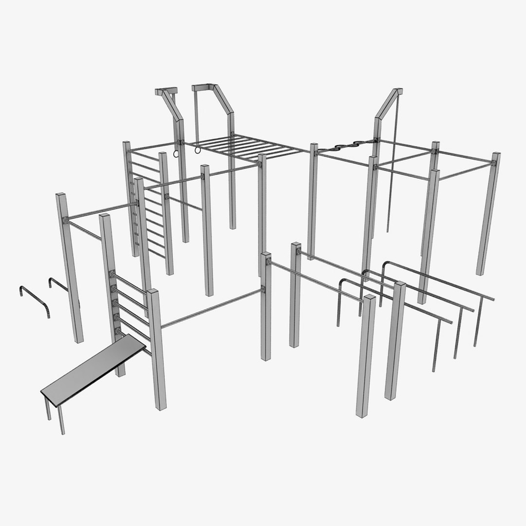 Street Workout Park Gym 3d Obj
