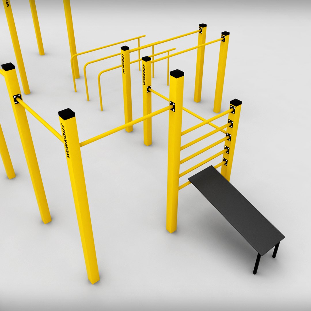 Street Workout Park Gym 3d Obj