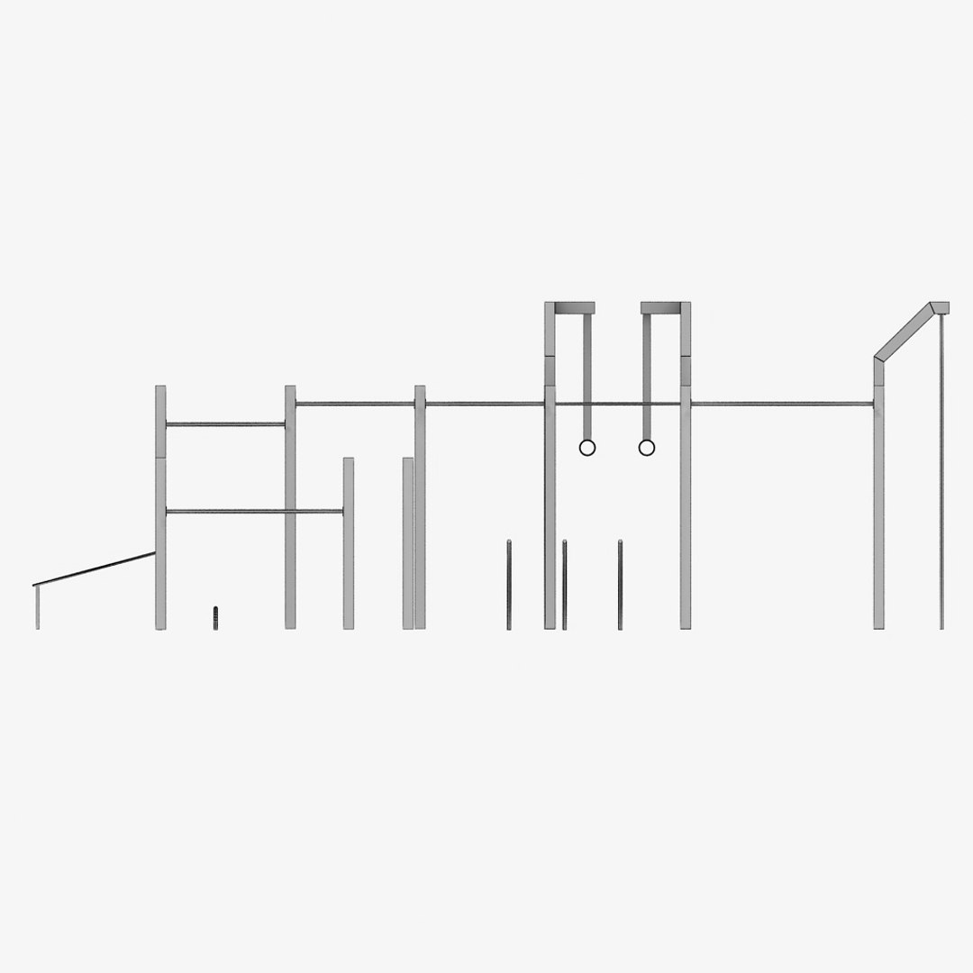 Street Workout Park Gym 3d Obj
