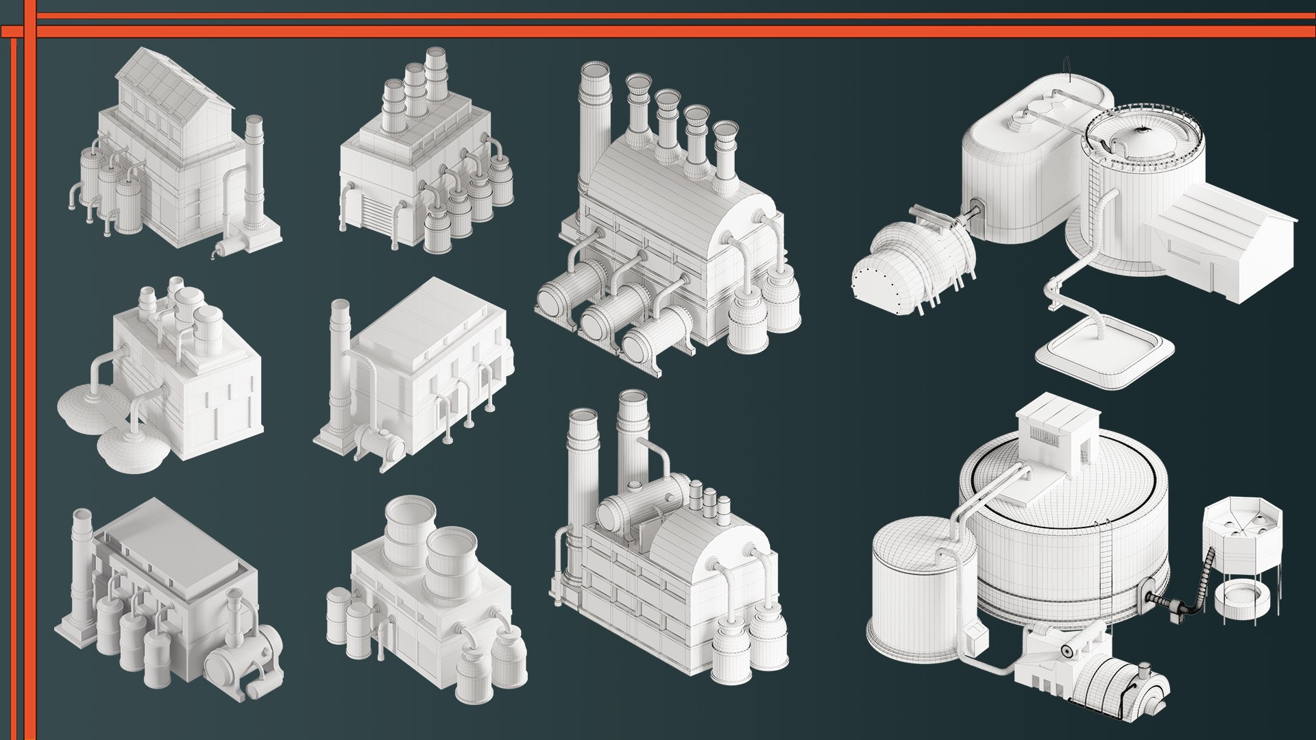 3D Factory Building VOL-01 - TurboSquid 2325375