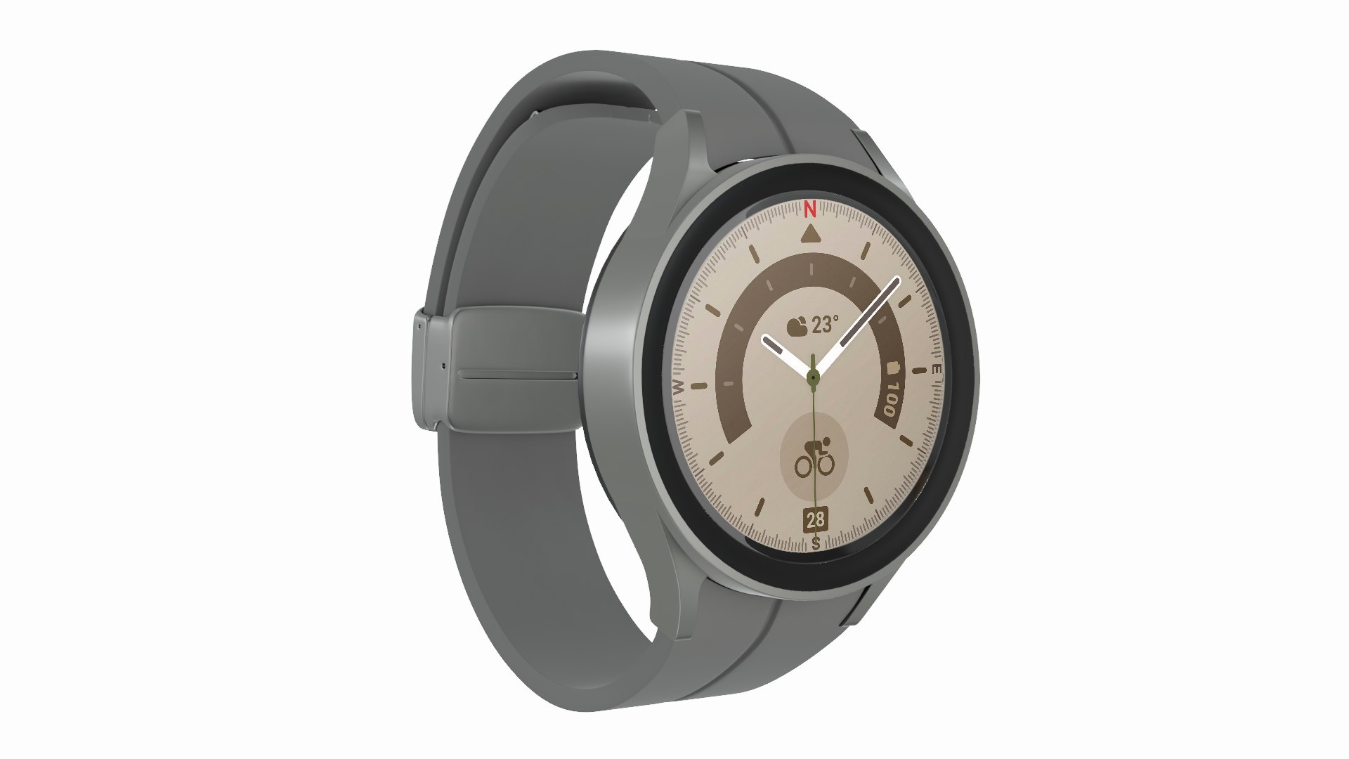 Samsung Galaxy Watch 5 Pro Gray Titanium 3D - TurboSquid 1964539