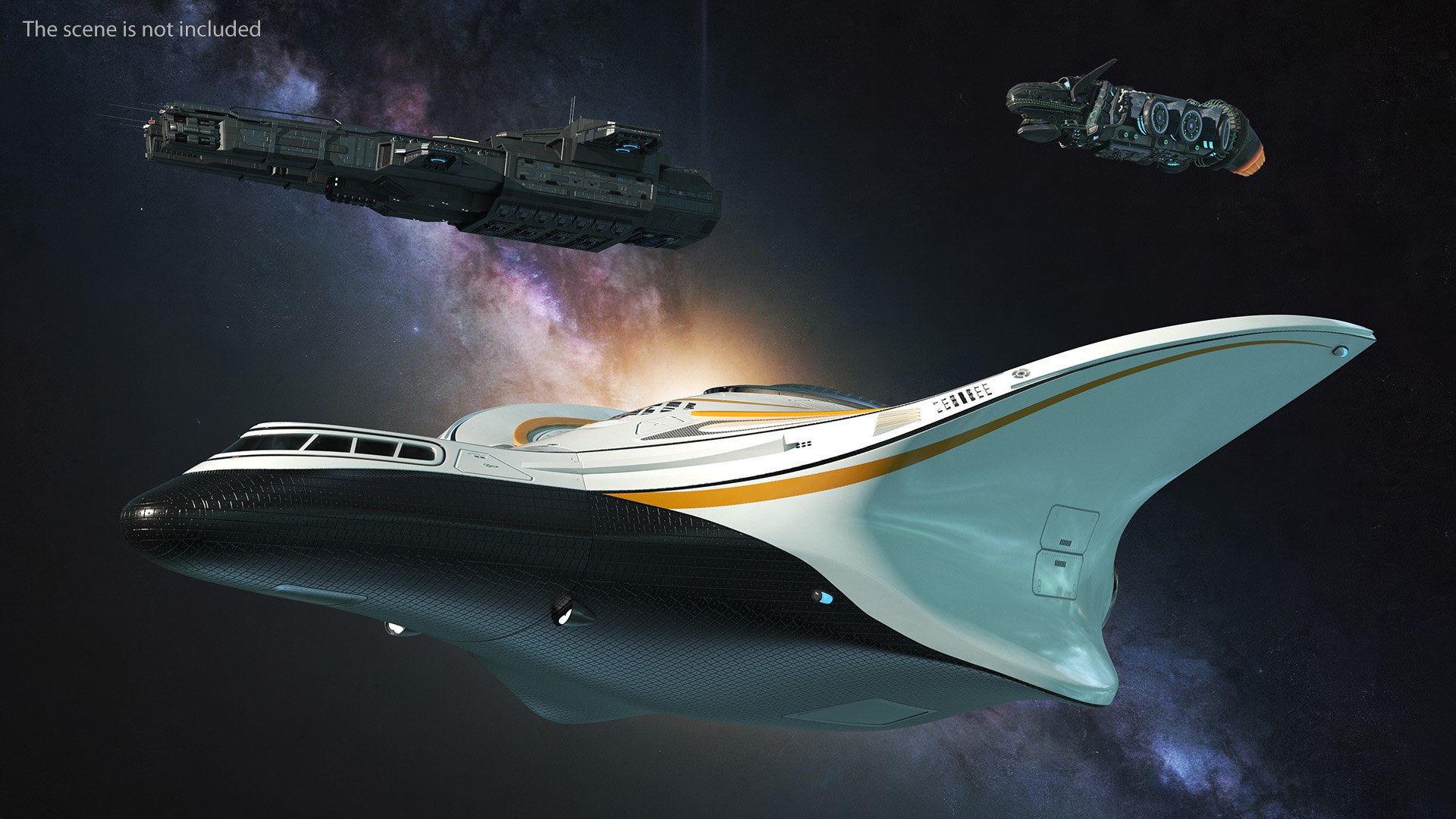 Futuristic Shuttle Spaceship Concept 3D Model - TurboSquid 2268147