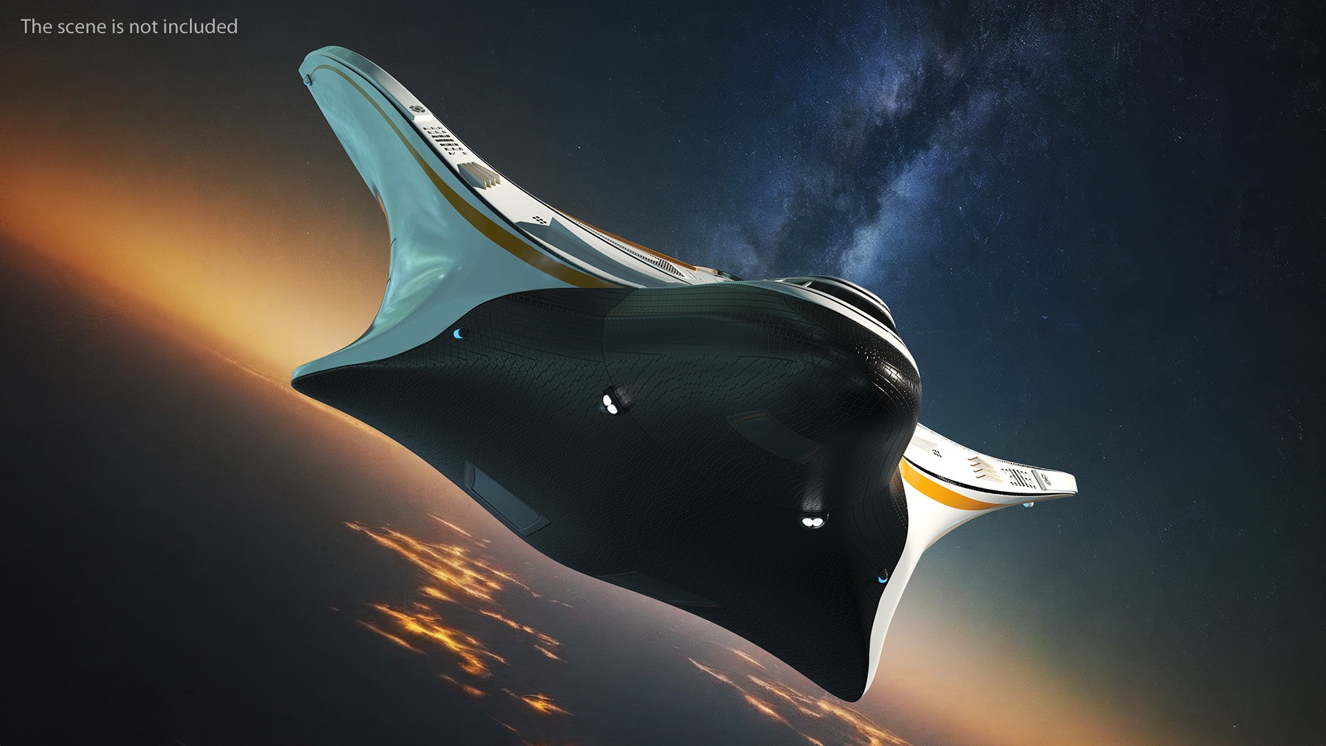 Futuristic Shuttle Spaceship Concept 3D Model - TurboSquid 2268147