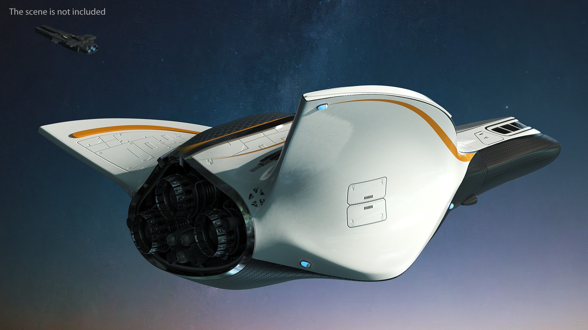 Futuristic Shuttle Spaceship Concept 3D Model - TurboSquid 2268147