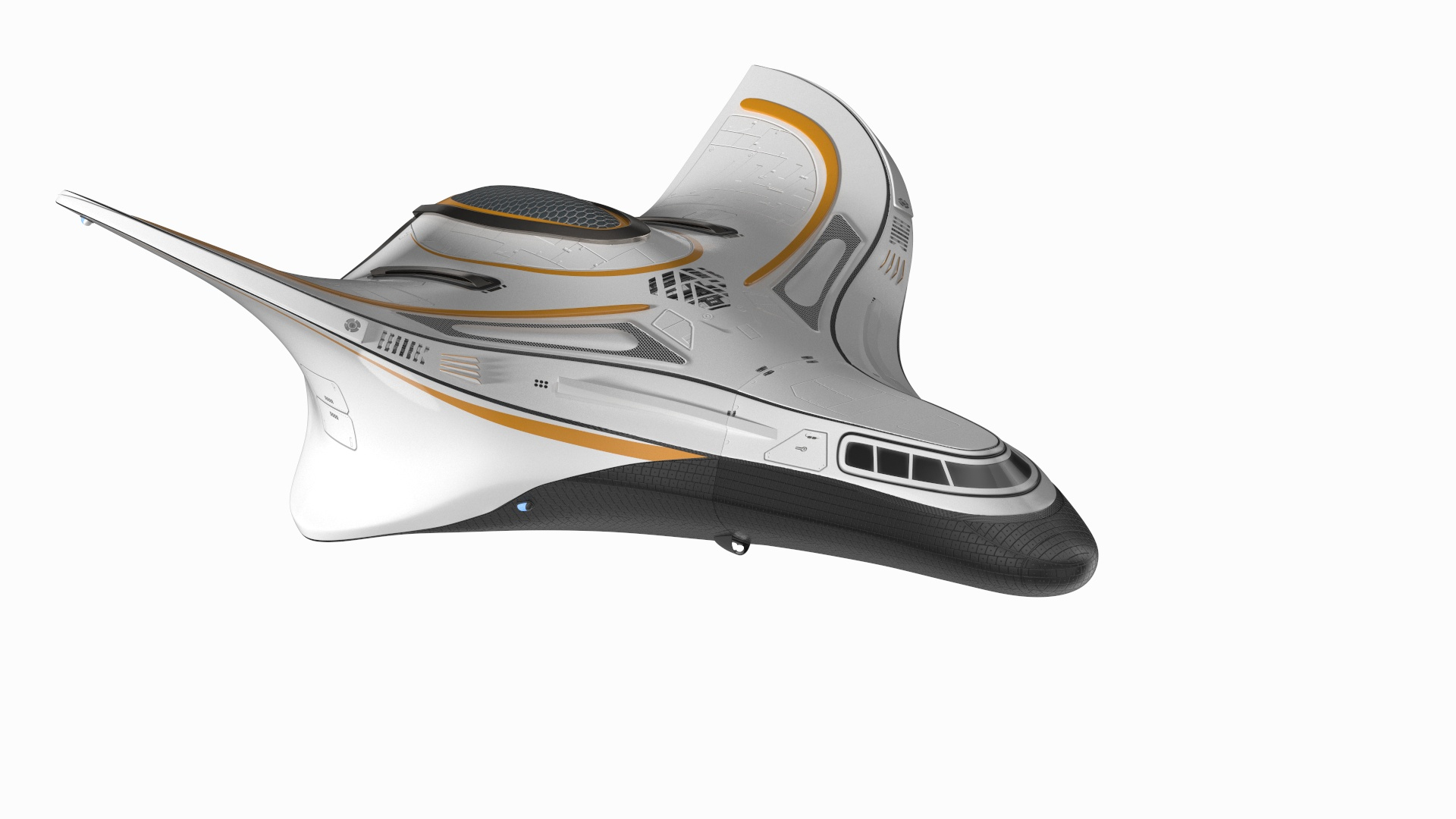 Futuristic Shuttle Spaceship Concept 3D Model - TurboSquid 2268147
