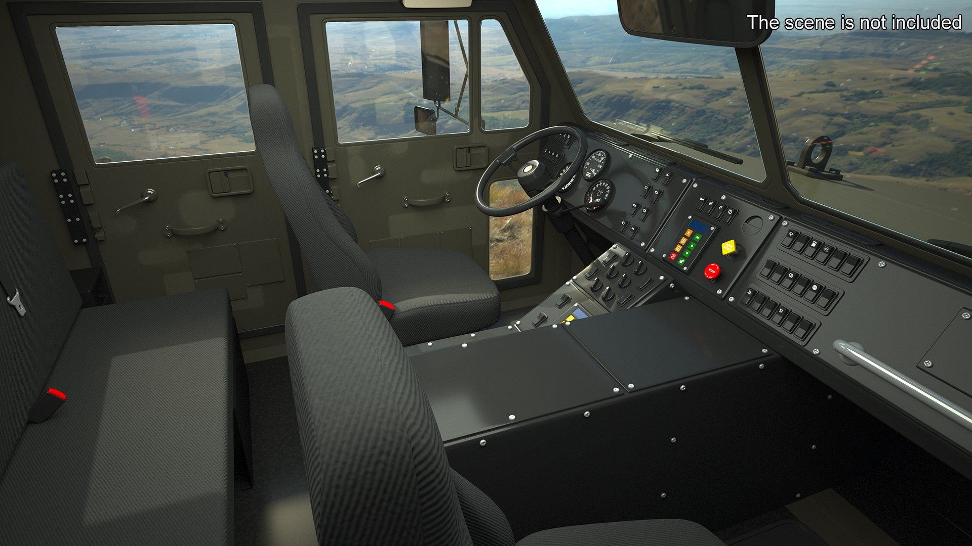 3D Jobaria Rocket Launch System With Oshkosh Transporter Green Rigged ...