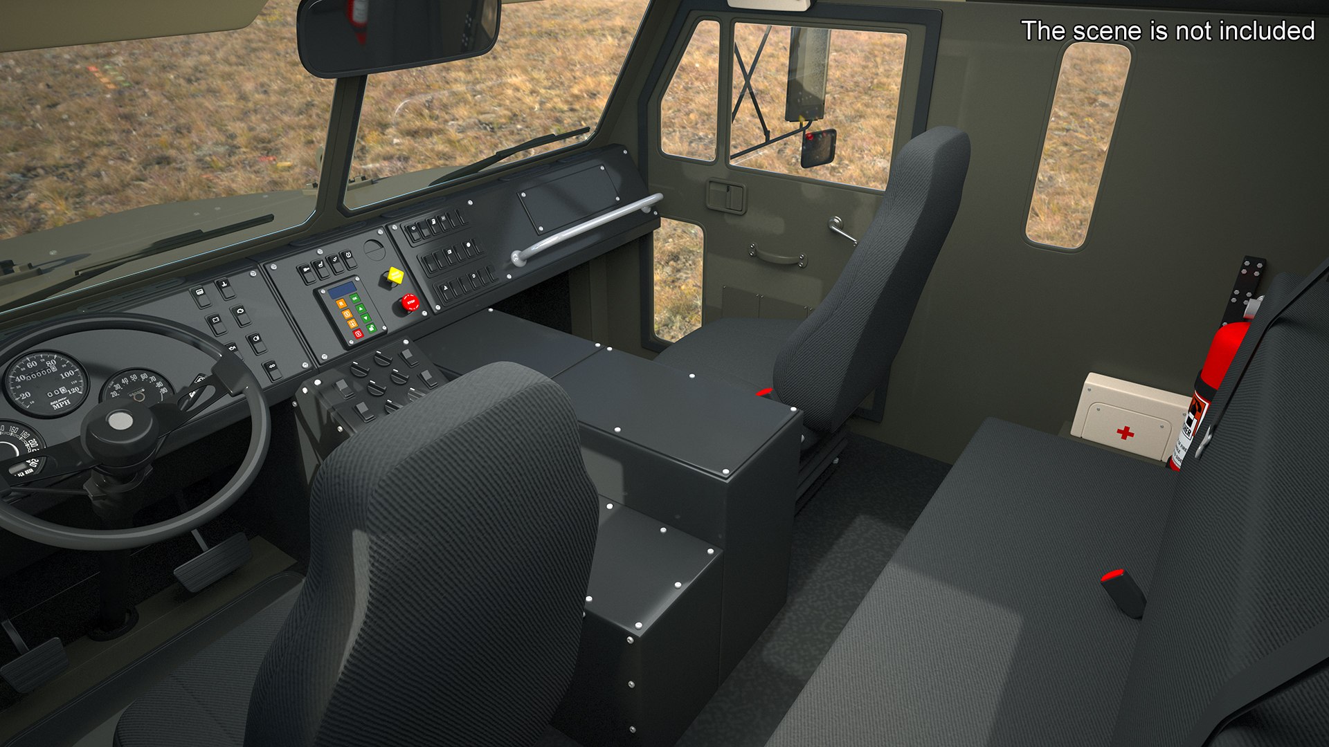 3D Jobaria Rocket Launch System With Oshkosh Transporter Green Rigged ...