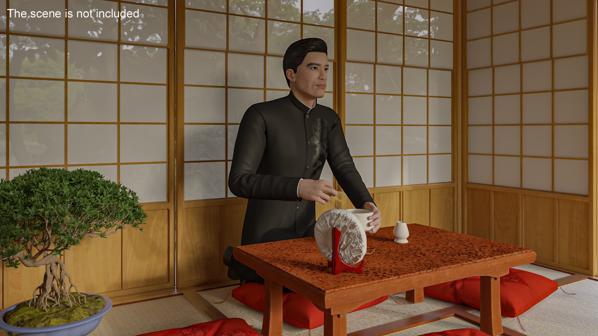 Man Having Tea Ceremony Model - TurboSquid 2290722