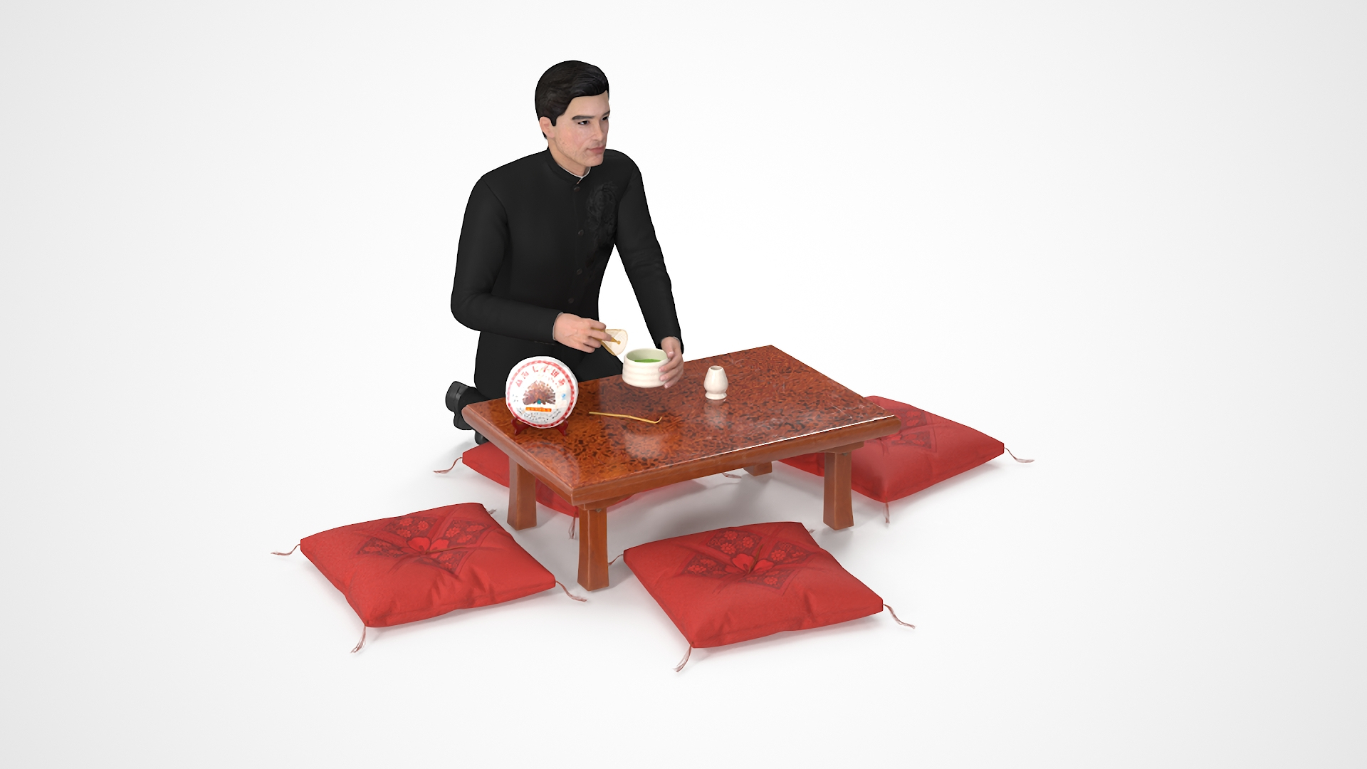 Man Having Tea Ceremony Model - TurboSquid 2290722
