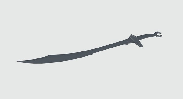 free c4d mode scimitar sword