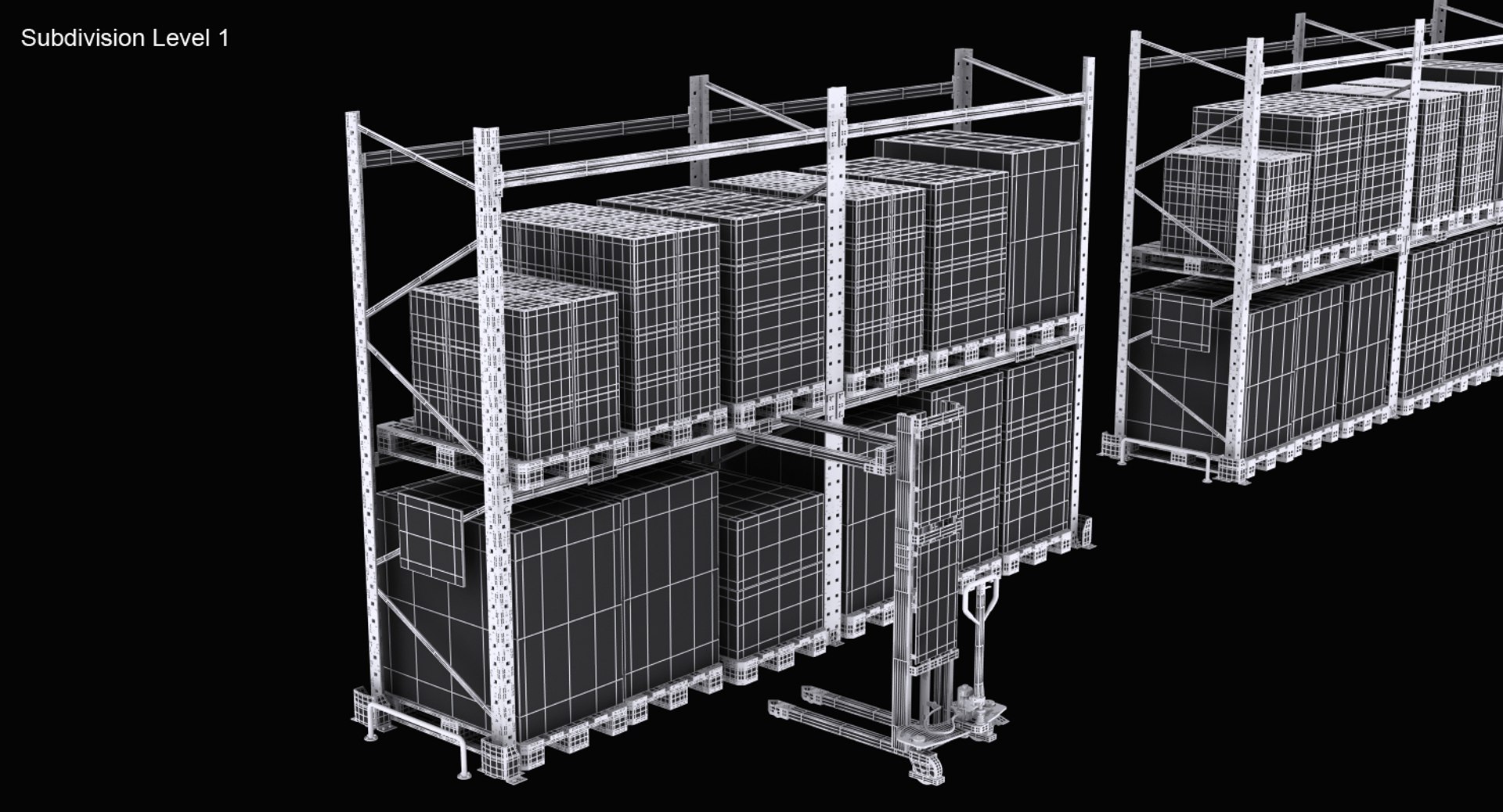 Pallet Rack Stacker 3d 3ds