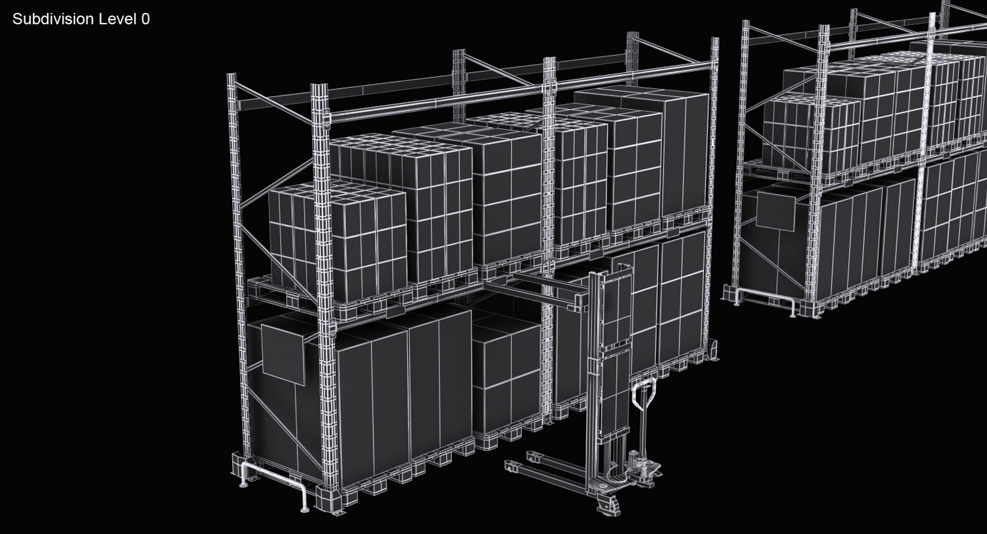 Pallet Rack Stacker 3d 3ds