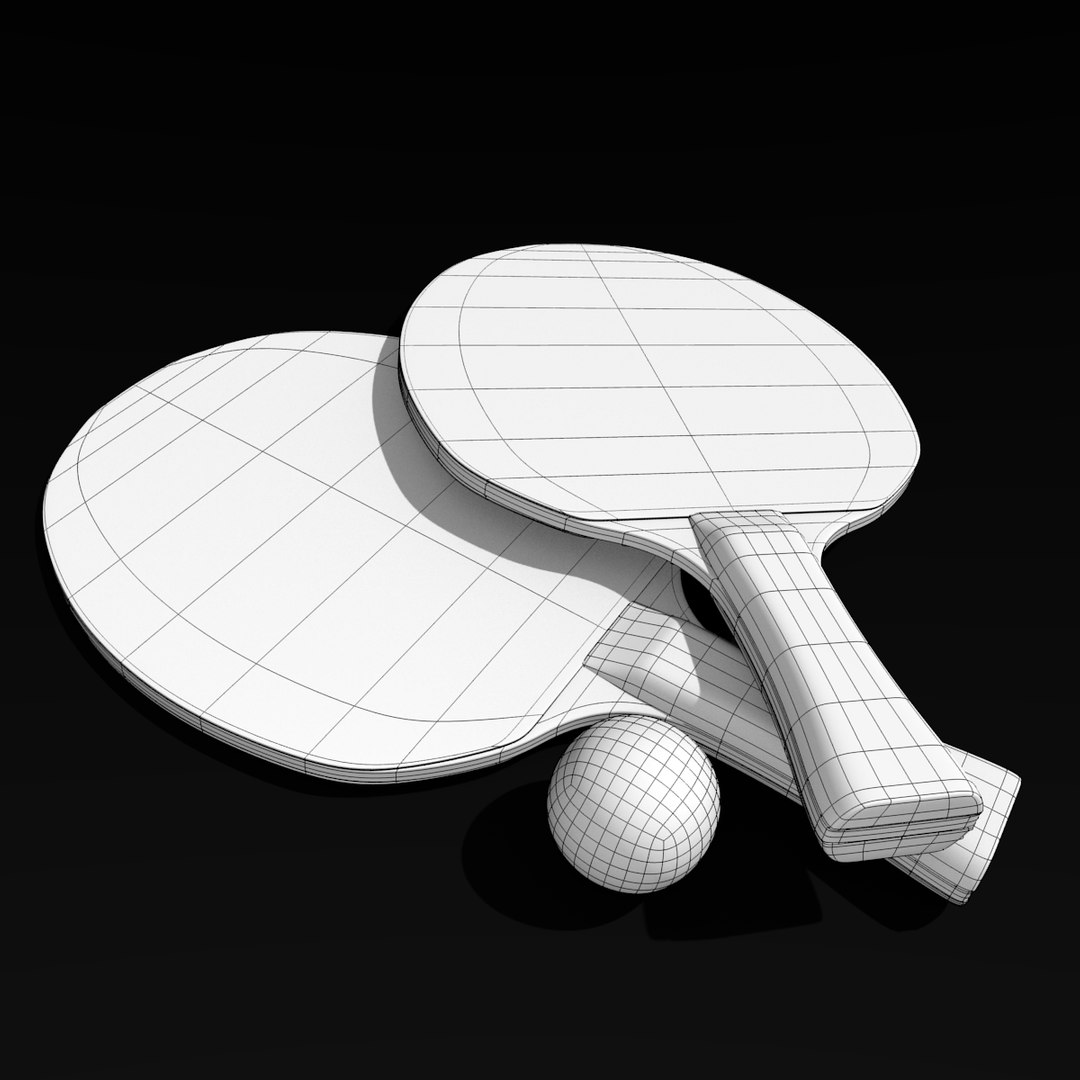 ping pong paddles 3d model