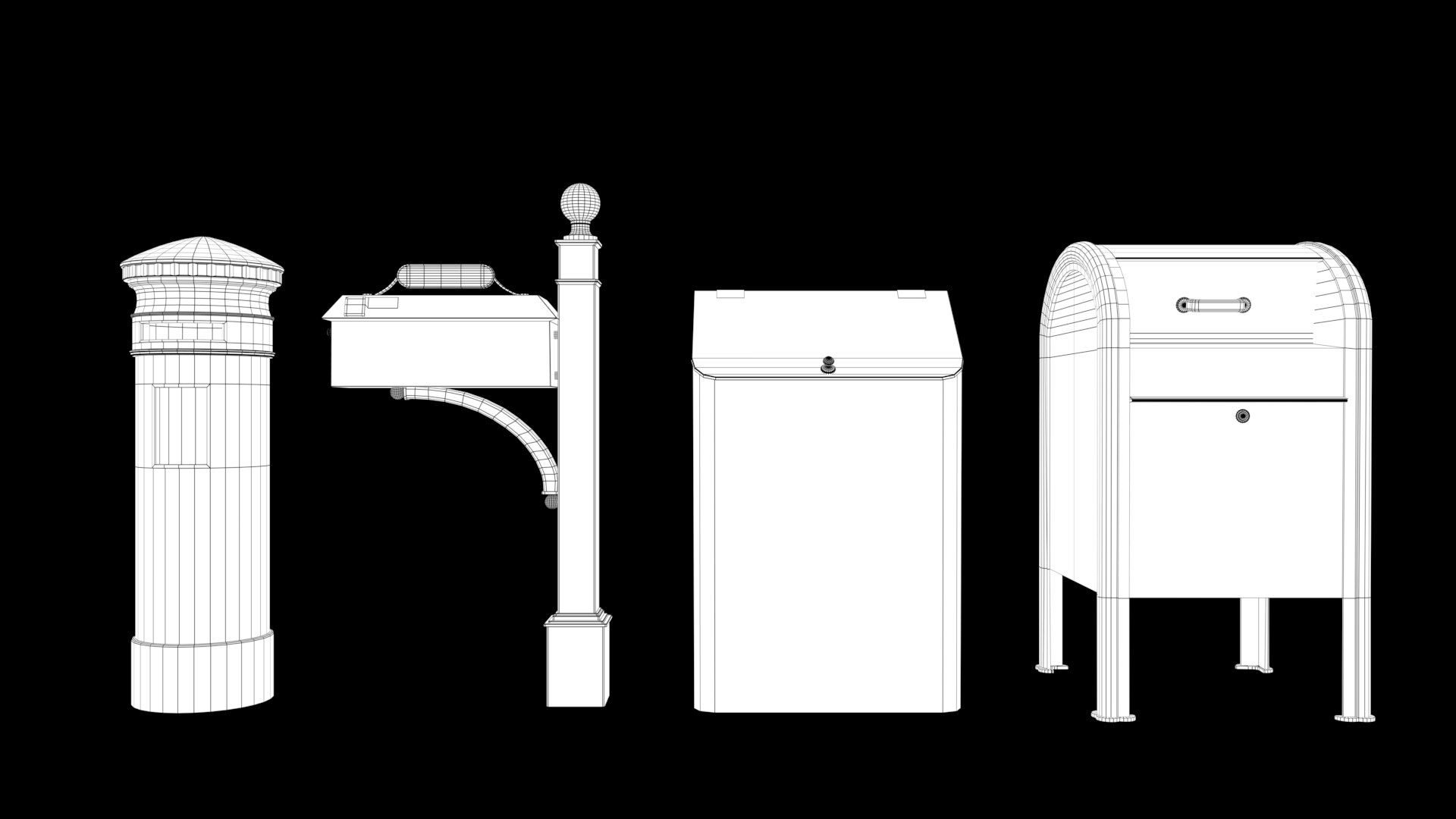 3D Semi-stylized Mailboxes Model - TurboSquid 2311243