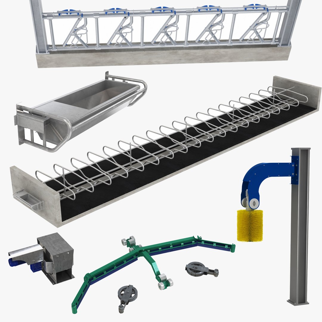3D Model Cow Farm Equipment Collection - TurboSquid 2281382