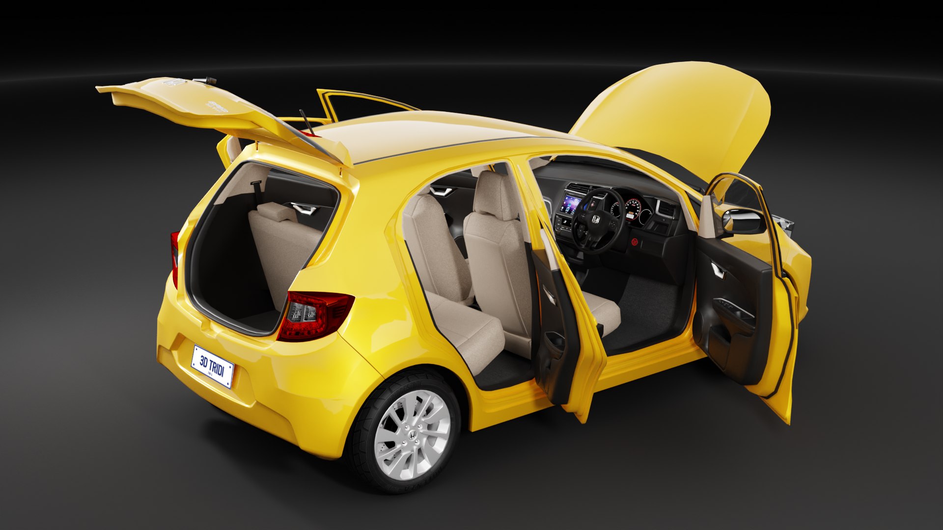 Honda Brio Satya 2020 With Interior HQ Low Poly 3D Model - TurboSquid ...