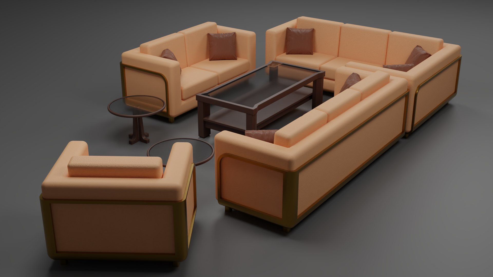 3D Generic Sofa Set - TurboSquid 2029807